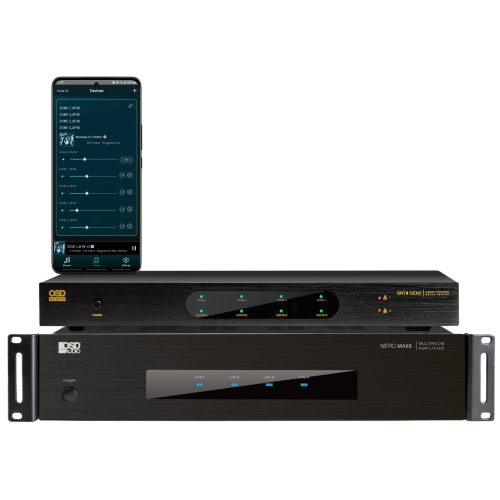 MAX8 + SRT4 4 Zone App Controlled Bundle | Outdoor Speaker Depot